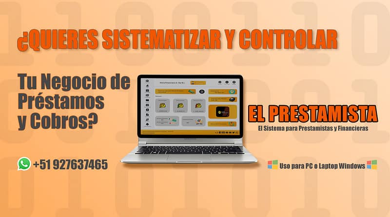 Software de Prestamos y Cobranzas - Para Prestamistas